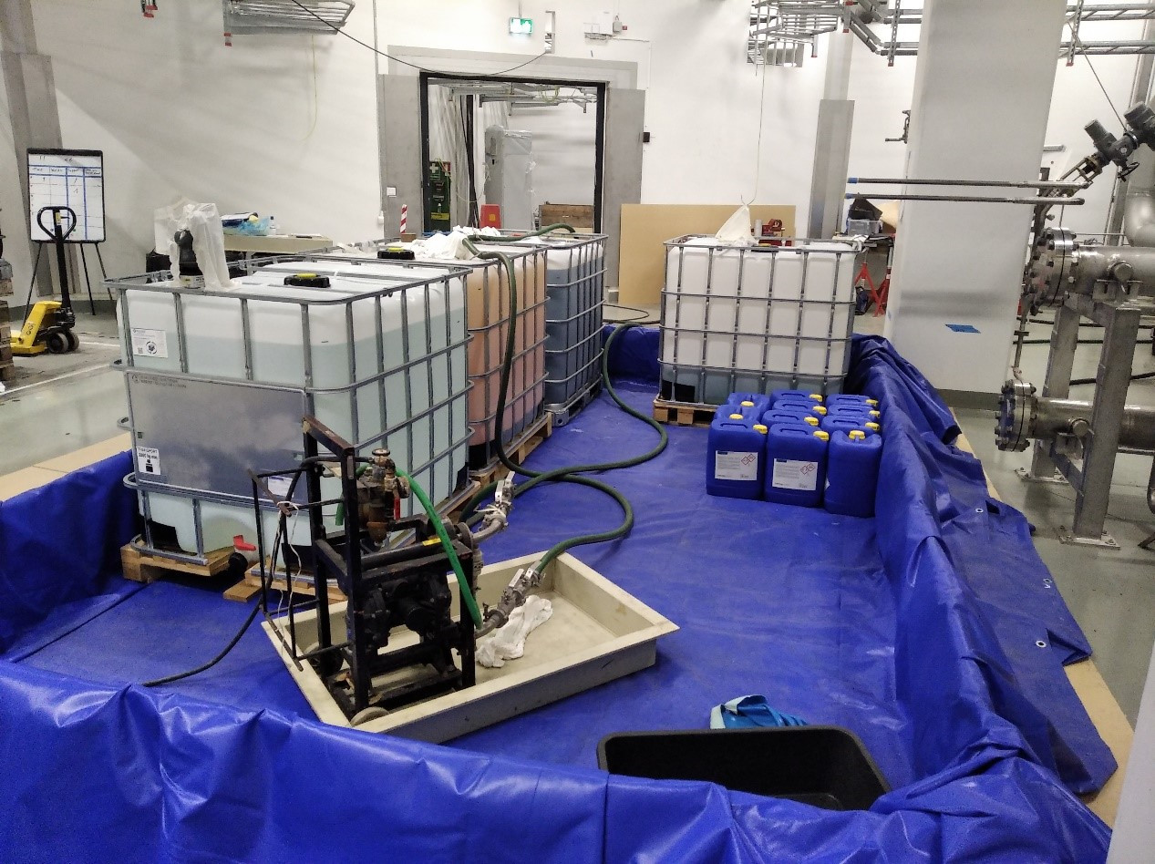 Pickling and passivation of the inner surface of helium cooling tanks ...